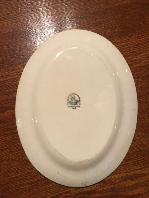 antique edwin knowles china co serving platter floral pattern 33-7 july ...