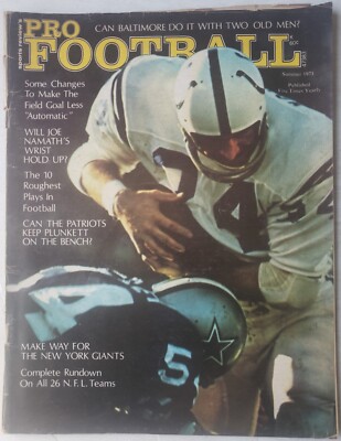 1971 Sports Review's Pro Football Magazine Joe Namath Jim Plunkett | eBay