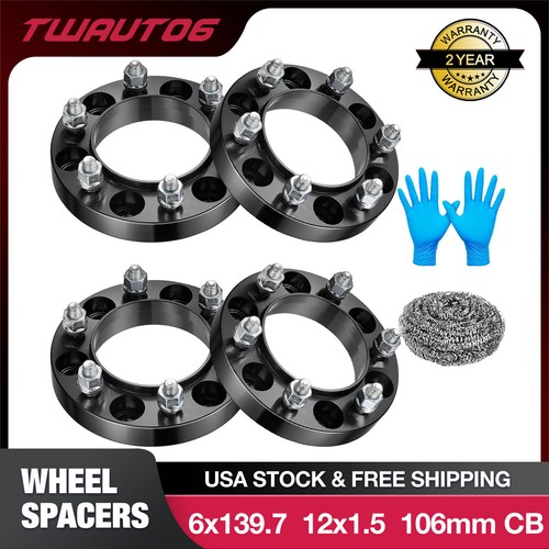 4PCS 1" 6x5.5 Hubcentric Wheel Spacers For Toyota Tacoma 4Runner Tundra ...