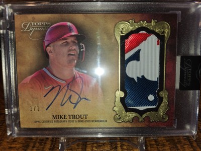 2021 Topps Dynasty Mike Trout Game Used Patch Auto 1/1 LOGOMAN One of ...
