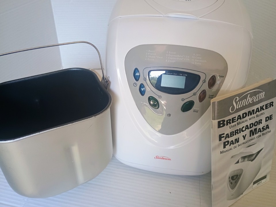 Sunbeam Programmable Bread Maker Machine Model 5891, Tested & Working ...