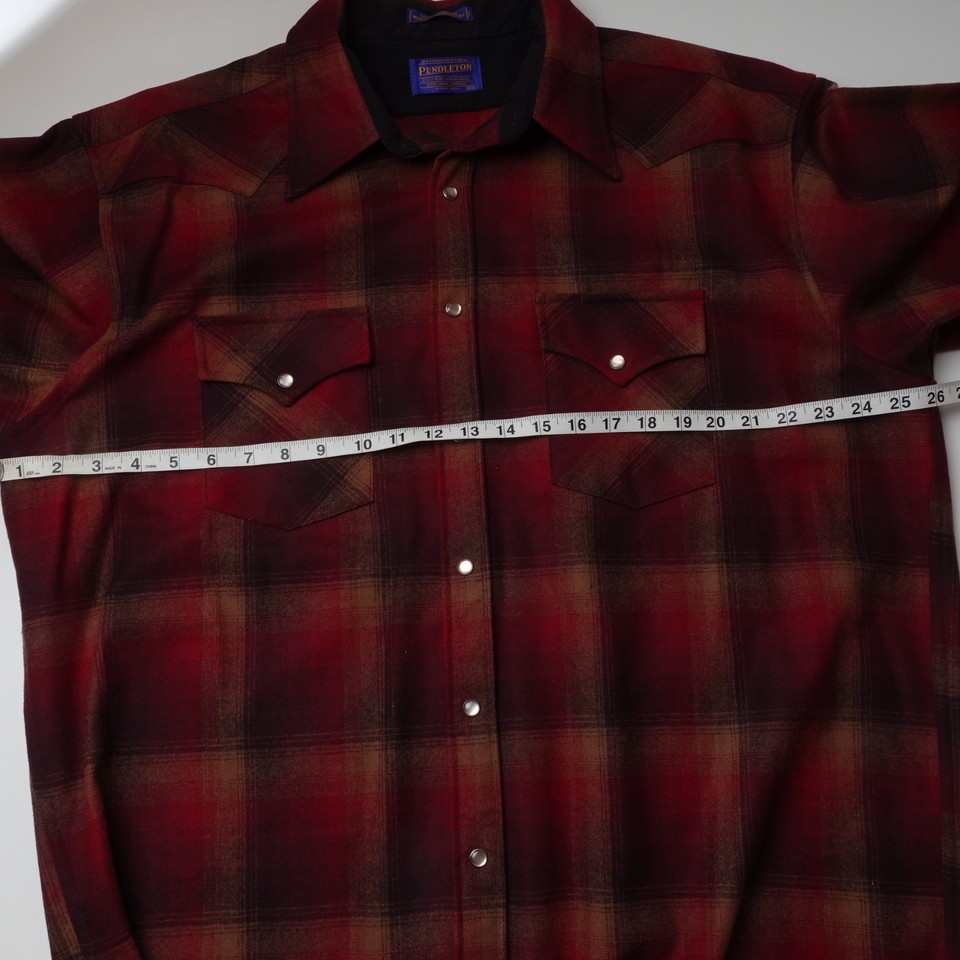Pendleton Men's Wool High Grade Western Wear Pearl Snap Shirt Size XL ...
