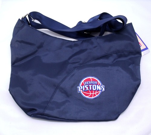 Detroit Pistons NBA Womens Navy Blue Sheen Hobo Bag Purse Little Earth ...
