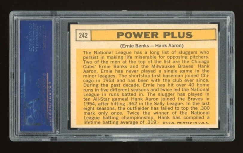 1963 Topps #242 Banks-Aaron Power Plus PSA 8 NM-MT | eBay