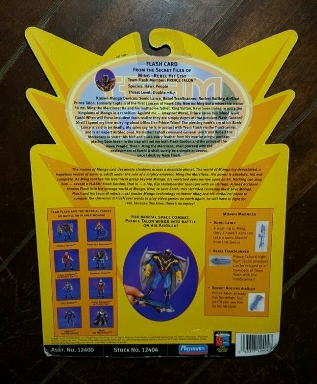 Flash Gordon: (1996) PRINCE TALON The Silver Winged Warrior 4.5" Action ...