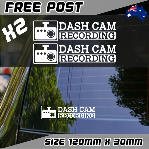 Dash Cam 2 Sticker Decal Car Window Onboard Camera Recording Dashcam ...