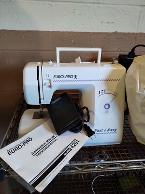 EURO-PRO MODEL 420FREE ARM/FLAT BED SEWING MACHINE. *PRE-OWNED* | eBay
