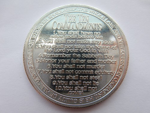 Ten Commandments Alloy Coin Christian Medallion Icon Confirmation In ...