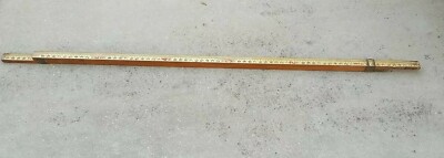 Vintage Chicago Steel Tape Survey Rod Measuring Stick 12' Wood ...