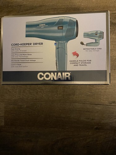 Conair 1875W Folding Compact Hair Blow Dryer Small Mini Travel Size ...
