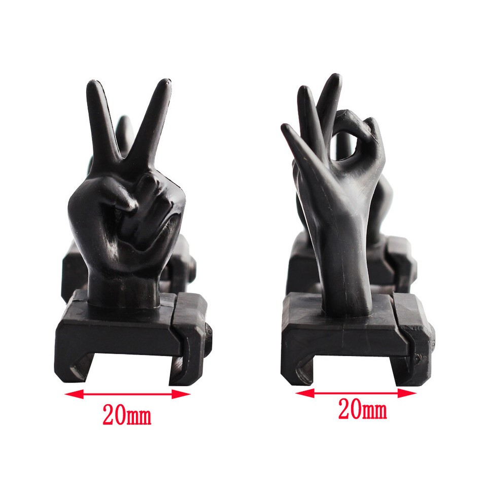 4pcs Sights Middle Finger Picatinny Finger Sights Black | eBay