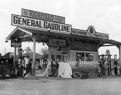Gilmore Gas Service Station Richfield Oil Gasoline 1929 photo print | eBay