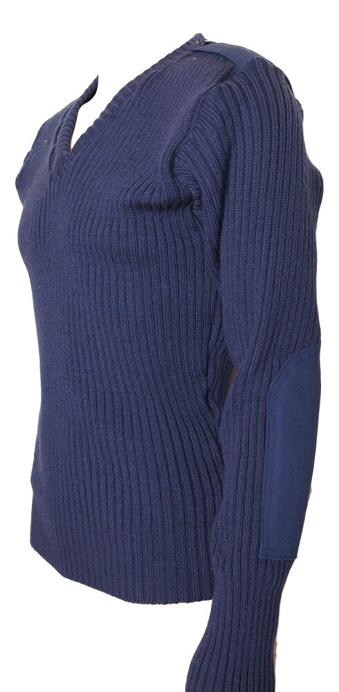 GI Navy Woolly Pully Sweater Wool Navy V-Neck Commando Sweater W ...