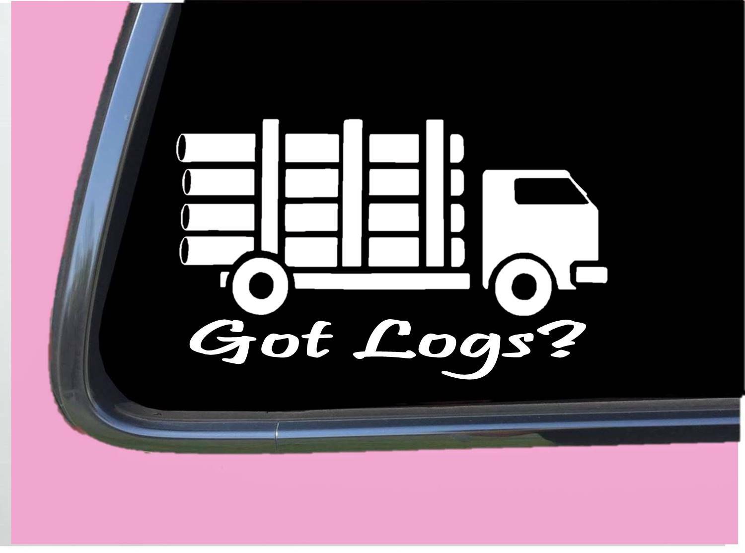 Got Logs Truck Sticker Decal tp 1356 6 inch logger logging lumberjack ...