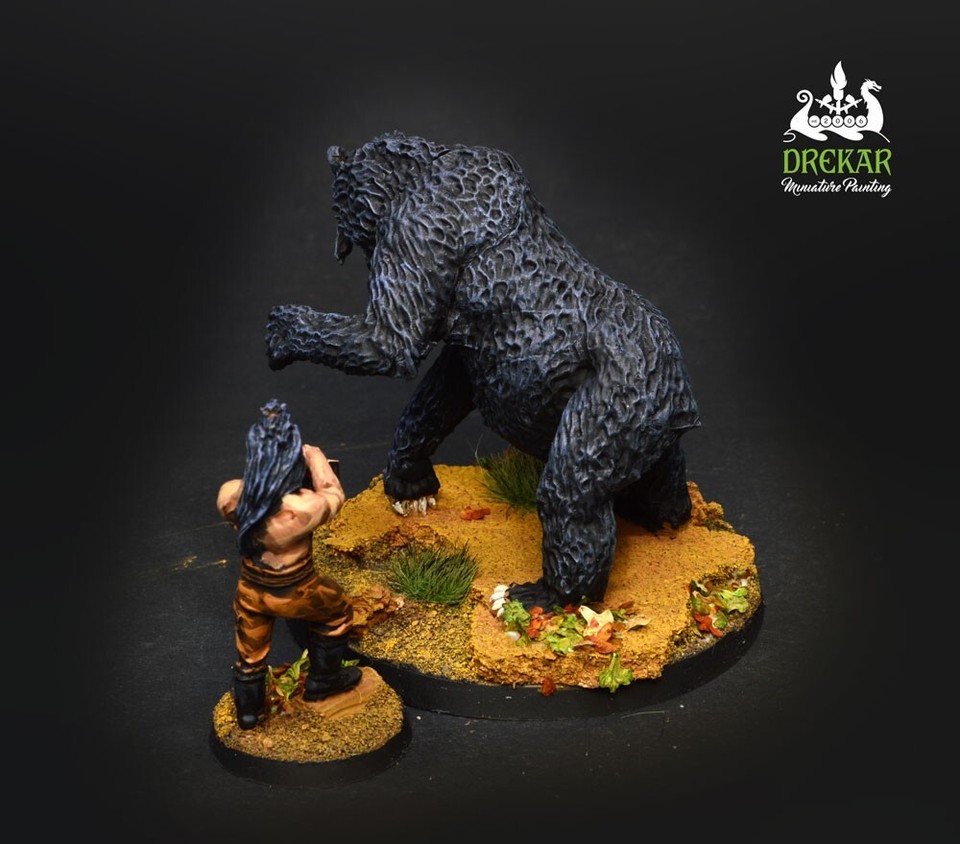 BEORN & Bear Battle for middle earth ** COMMISSION ** painting | eBay