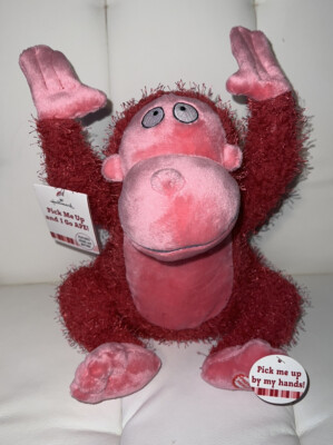 Hallmark Mechanical Red Ape Monkey Plush Sings 10” NWT | eBay