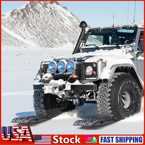2Pcs Emergency Traction Mat Anti-Skid Mud Sand Traction Assistance for ...