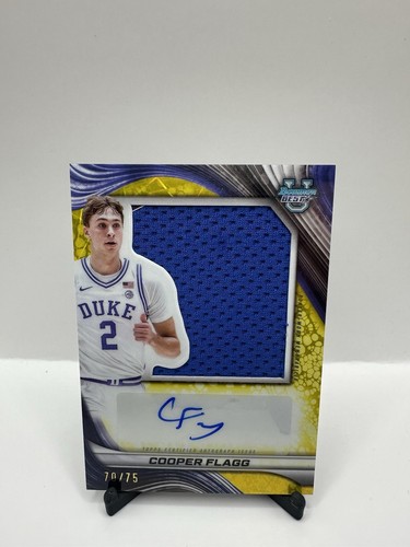 2024-25 Bowman Best U Prospect Jumbo Relic Auto Cooper Flagg Yellow /75 #PJRA-CF | eBay