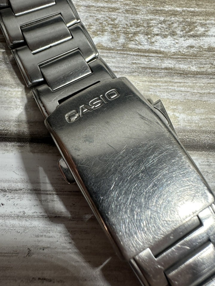 Casio Watch Mens 2328 AMW-330 Chronograph Date 100M Stainless Steel ...