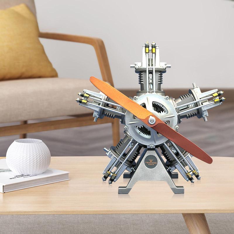 TECHING Electric Engine Five Cylinders Radial Simulation Display Model ...