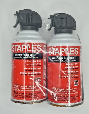 Staples Dust Off Electronic Compressed Canned Air Gas Duster 10oz ...