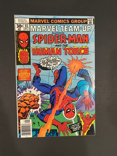 Marvel Team Up Spider-Man & Human Torch Fantastic Four # 61 Newsstand ...