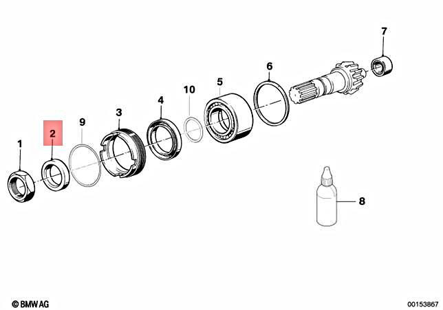 New BMW Genuine 247 259 47E 59C 89V K21 K22 K23 K25 Compression Ring ...