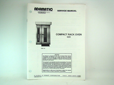 Hobart Adamatic Compact Gas Rack Ovens Service Manual CRO 1X1 | eBay