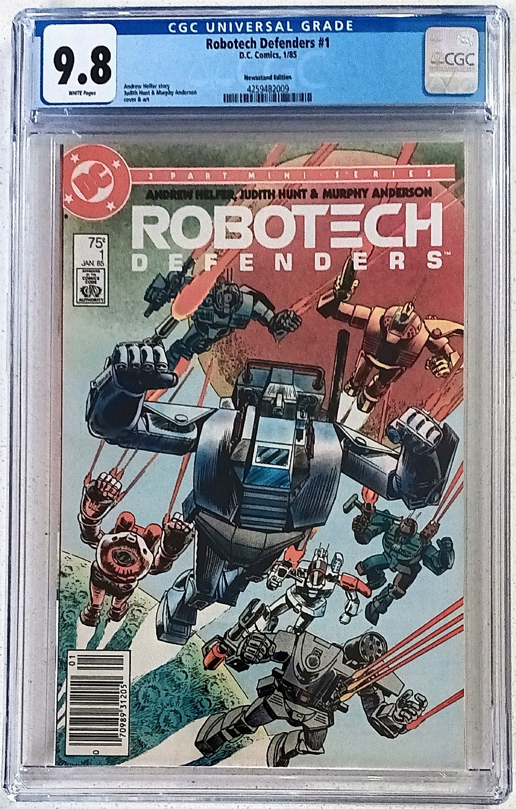 Robotech Defenders #1 | Newsstand | CGC 9.8 WP | 1st Series | DC 1985 ...