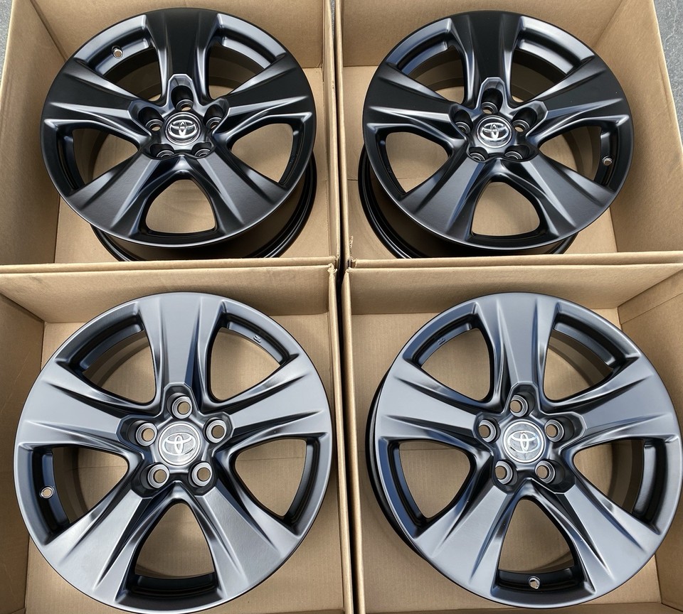 17" Toyots Rav4 Satin Black Wheels Rims Factory OEM 75240 Set | eBay