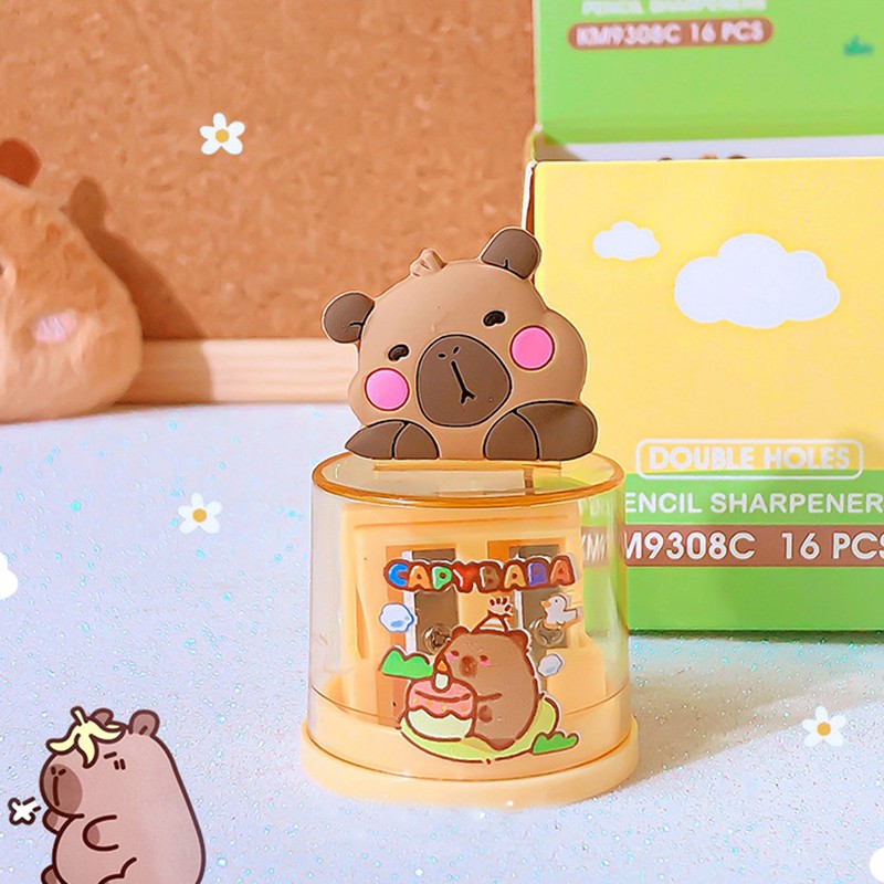 Kawaii Portable Capybara Pencil Sharpener Creative Cartoon Pencil ...