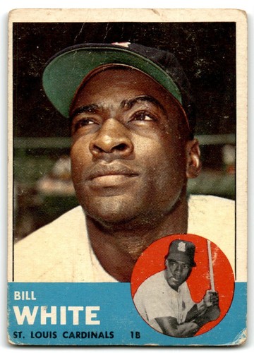 1963 TOPPS BILL WHITE ST. LOUIS CARDINALS #290 | eBay