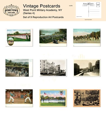 West Point Military Academy NY (Series 4) Lot of 9 Rare Antique Repro ...