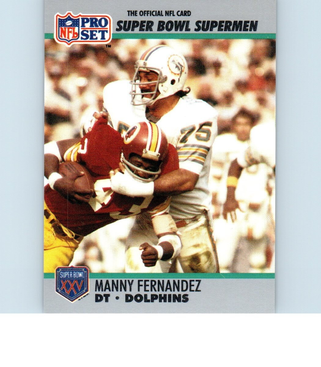 Manny Fernandez 83 Dolphins 1990 Pro Set NFL Football Trading Card | eBay