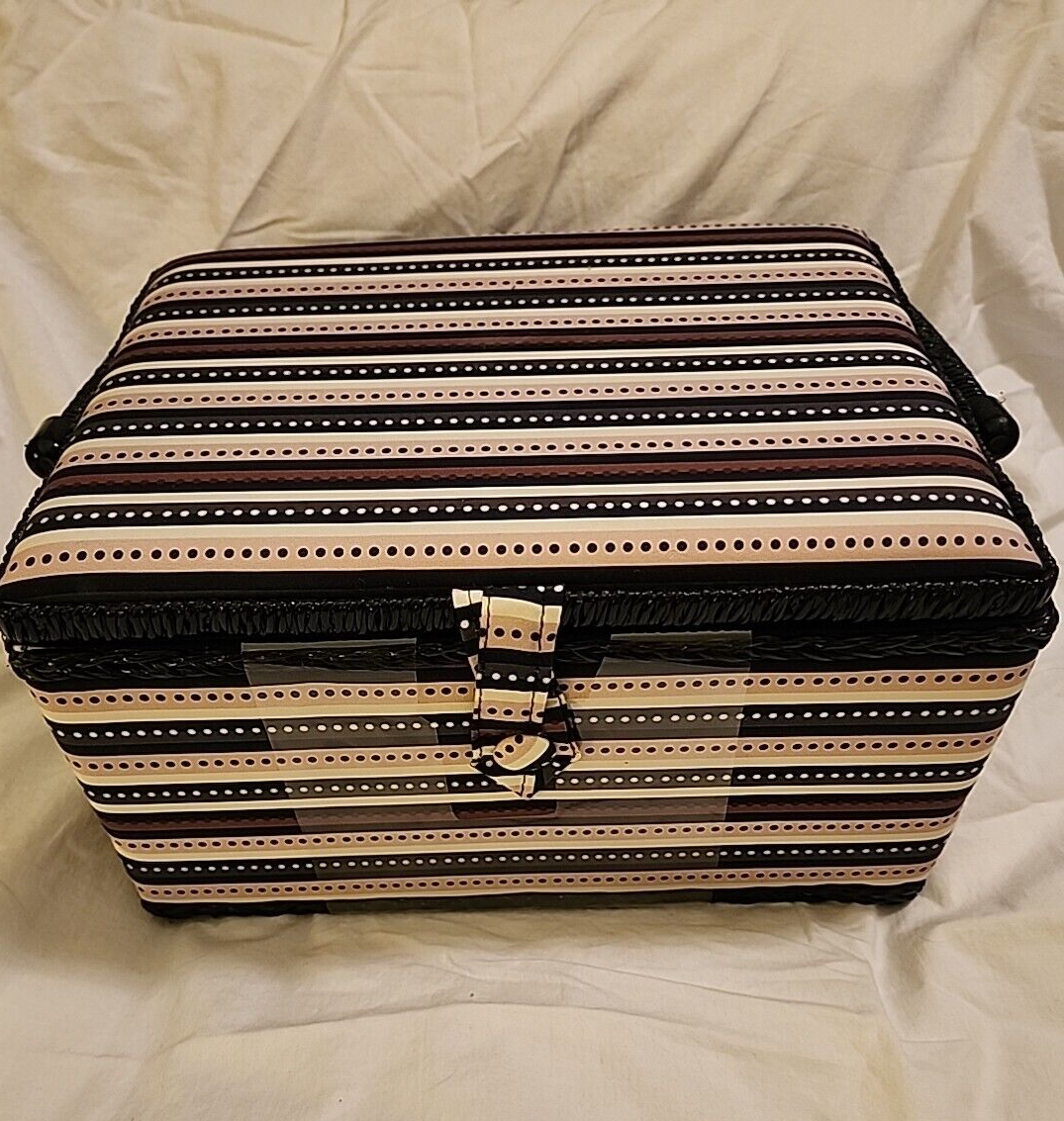 Brand New Singer LG Sew N Stow Basket Storage Purple Stripe Removable ...