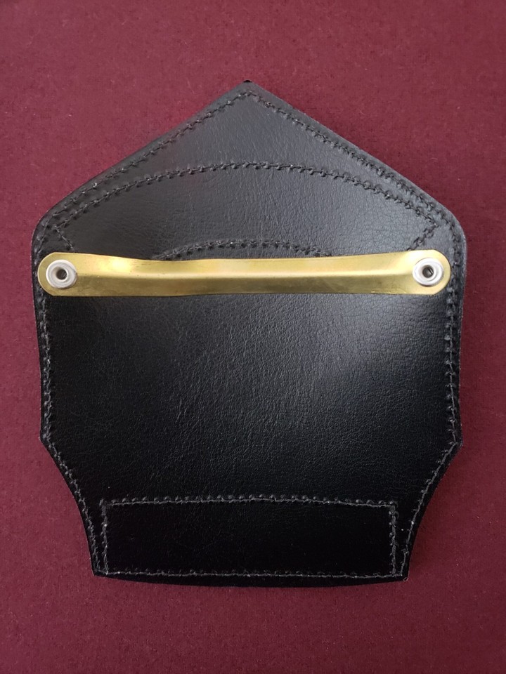 Leather Firefighter Shield Front SDFD Red,Black,White 6 1/4"L x 5 1/4"W ...