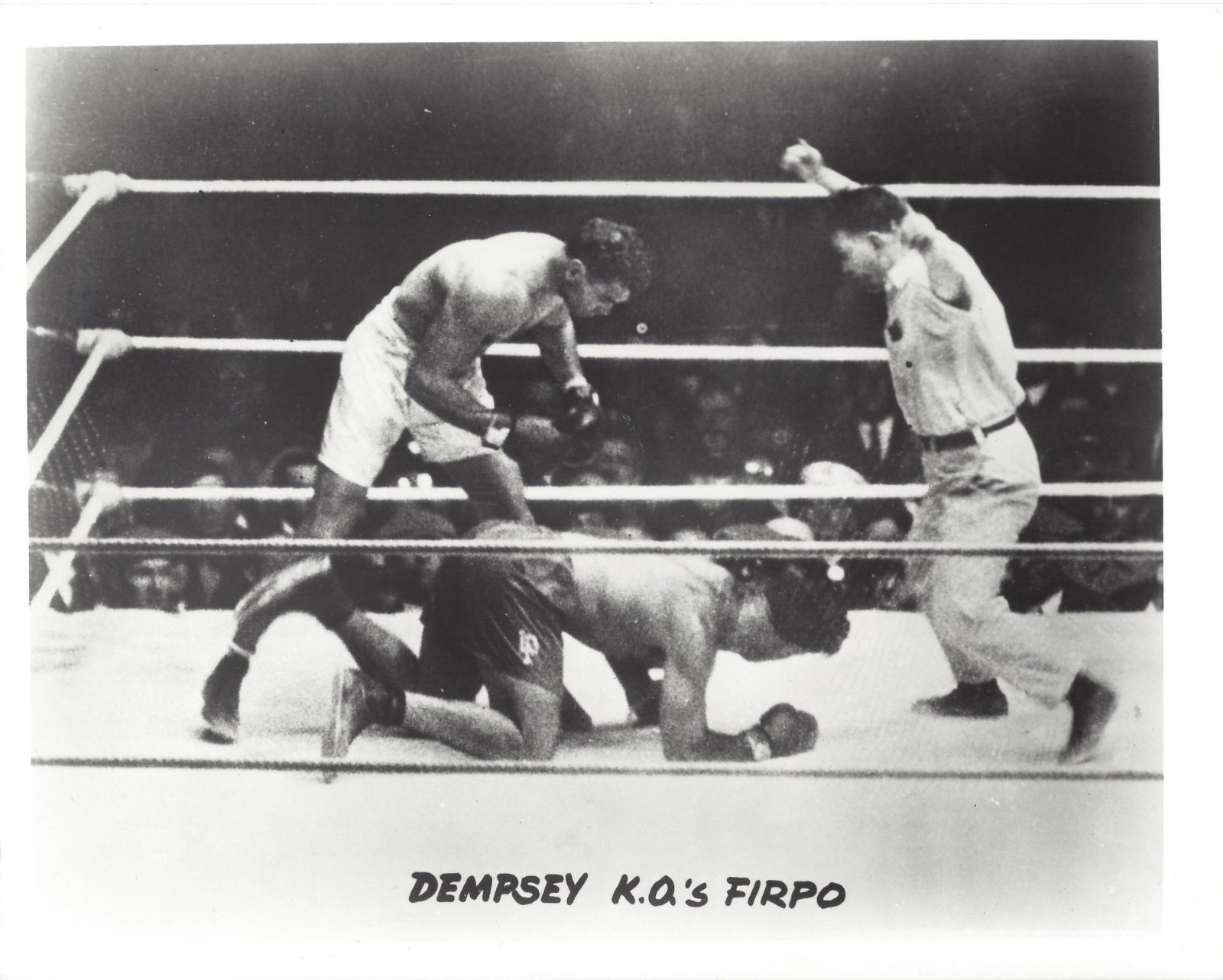 JACK DEMPSEY KO's LUIS FIRPO 8X10 PHOTO BOXING PICTURE | eBay
