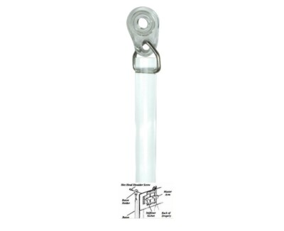 48" Heavy Duty 1/2" CLEAR ACRYLIC DRAPERY BATON with Plastic Adapter ...