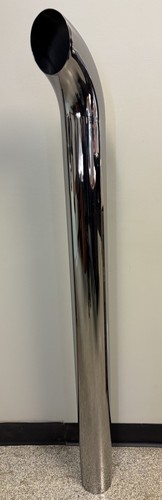 Chrome Stack 4 Inch Curved Pipe 4"X50” Chrome Exhaust Free Shipping ...