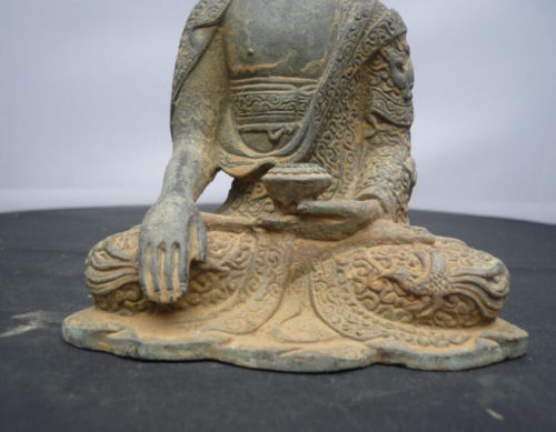 Antique buddhism Joss pure bronze sakyamuni Amitabha buddha Old Statues ...