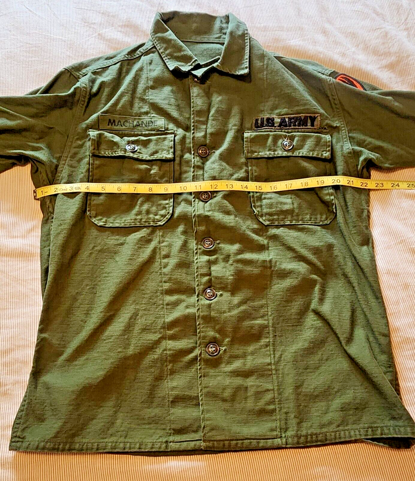 Vtg Lot Vietnam War US Army OD Green Fatigue Shirt Army Aviation Fort ...