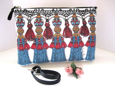 Brighton "TANGIER" Tassel Canvas Wristlet Pouch (MSR$95) NWT/Cover | eBay
