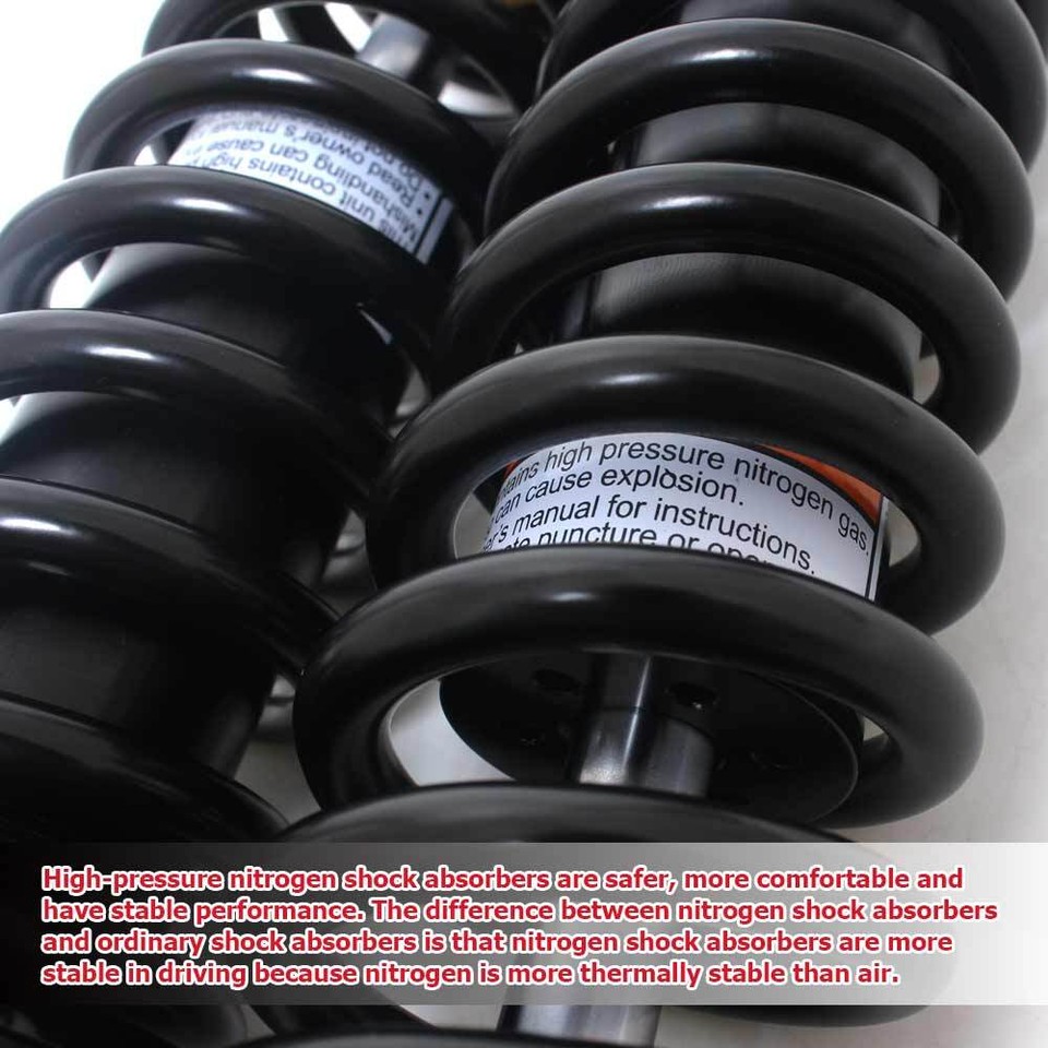 13.5" 343mm Shocks Absorbers Suspension Black For Harley Electra Street ...