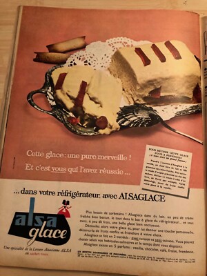 Publicité Vintage Advertising LES GLACES ALSA (Mai 1960) PUB COULEURS | eBay