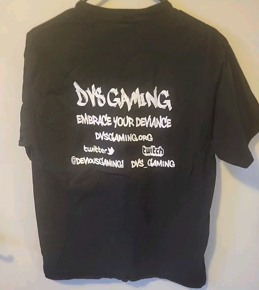 Adult T Shirt, Black Short Sleeve MED, DVS Gaming, Hanes Beefy T, Cotton | eBay