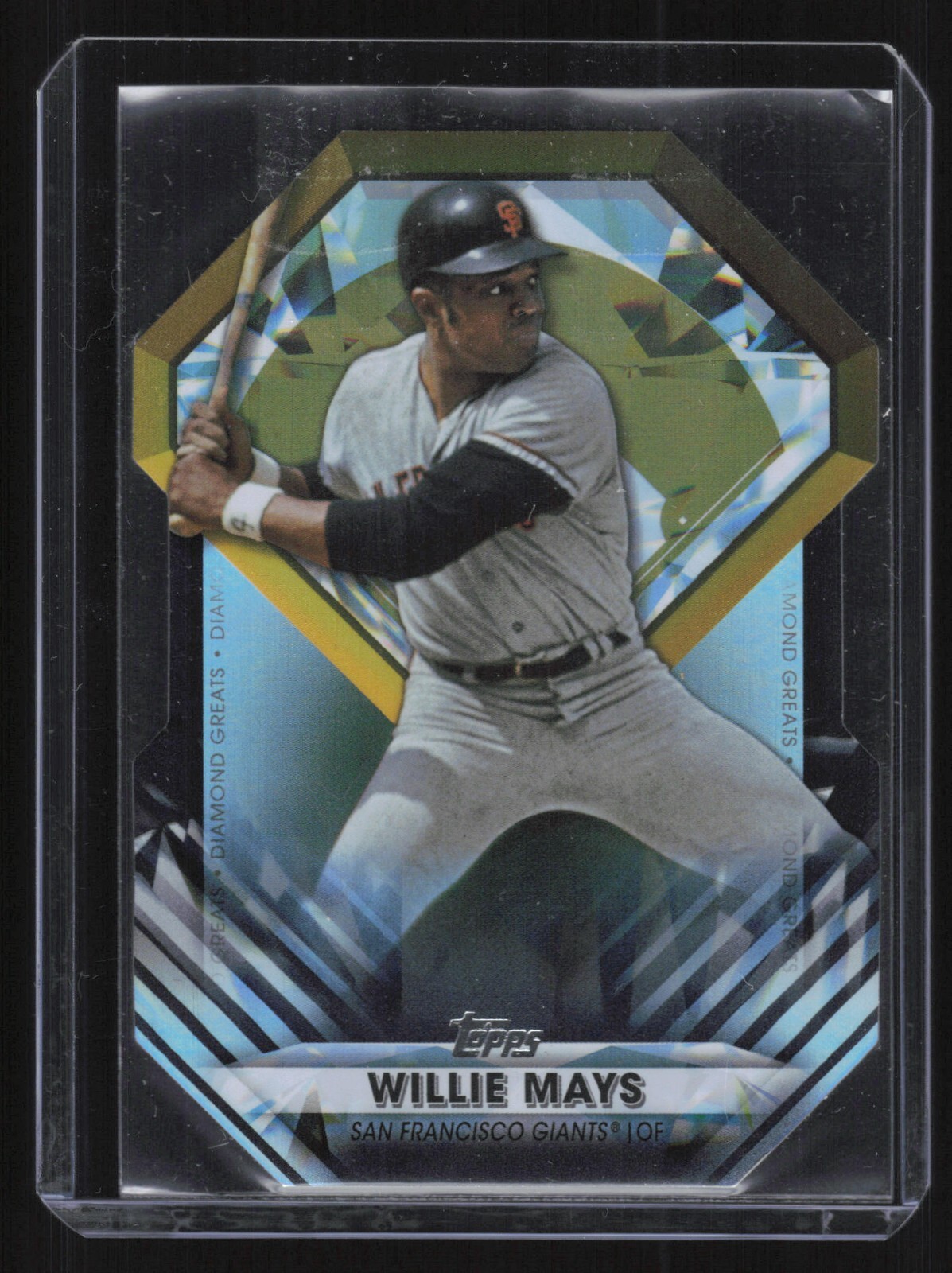 2022 Topps Series 1 Willie Mays Diamond Greats Die Cut Black /299 ...