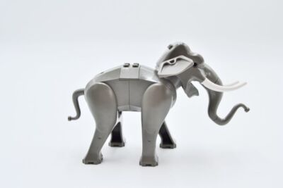 LEGO Elefant alt dunkelgrau Dark Gray Elephant Tusks Back Connector ...