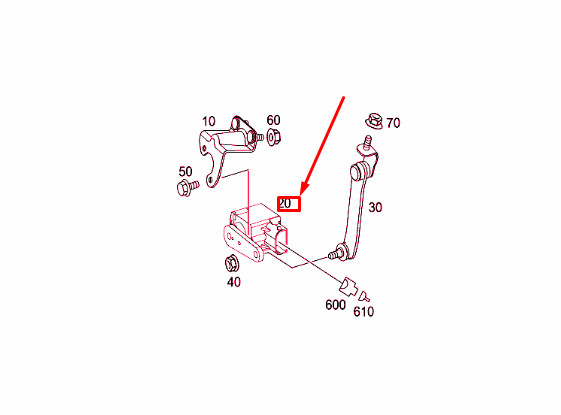 OEM W220 MERCEDES Suspension Height Level Sensor A0105427617 for sale ...