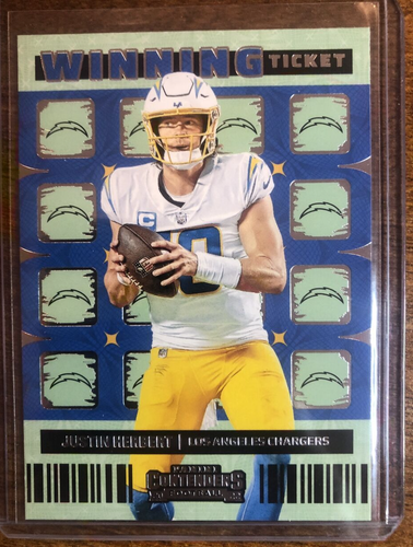 2022 Contenders #FT-JHE Justin Herbert Winning Ticket Los Angeles ...