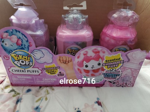 Set of 3 Pikmi Pops Surprise Cheeki Puffs - Scented Shimmer Puffs in ...